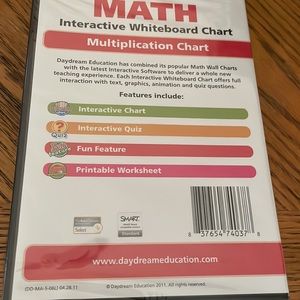 Other | Multiplication Chart Interactive Whiteboard Chart | Poshmark